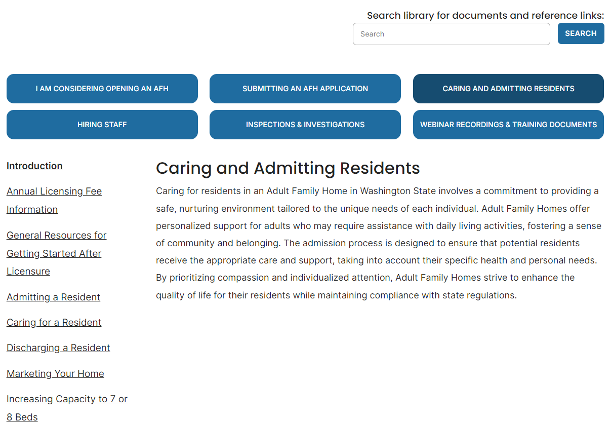 NEW AFHC Website! | Adult Family Home Council