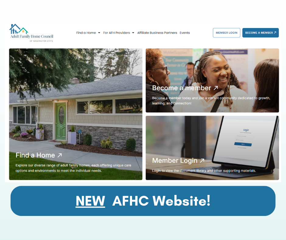 NEW AFHC Website! | Adult Family Home Council